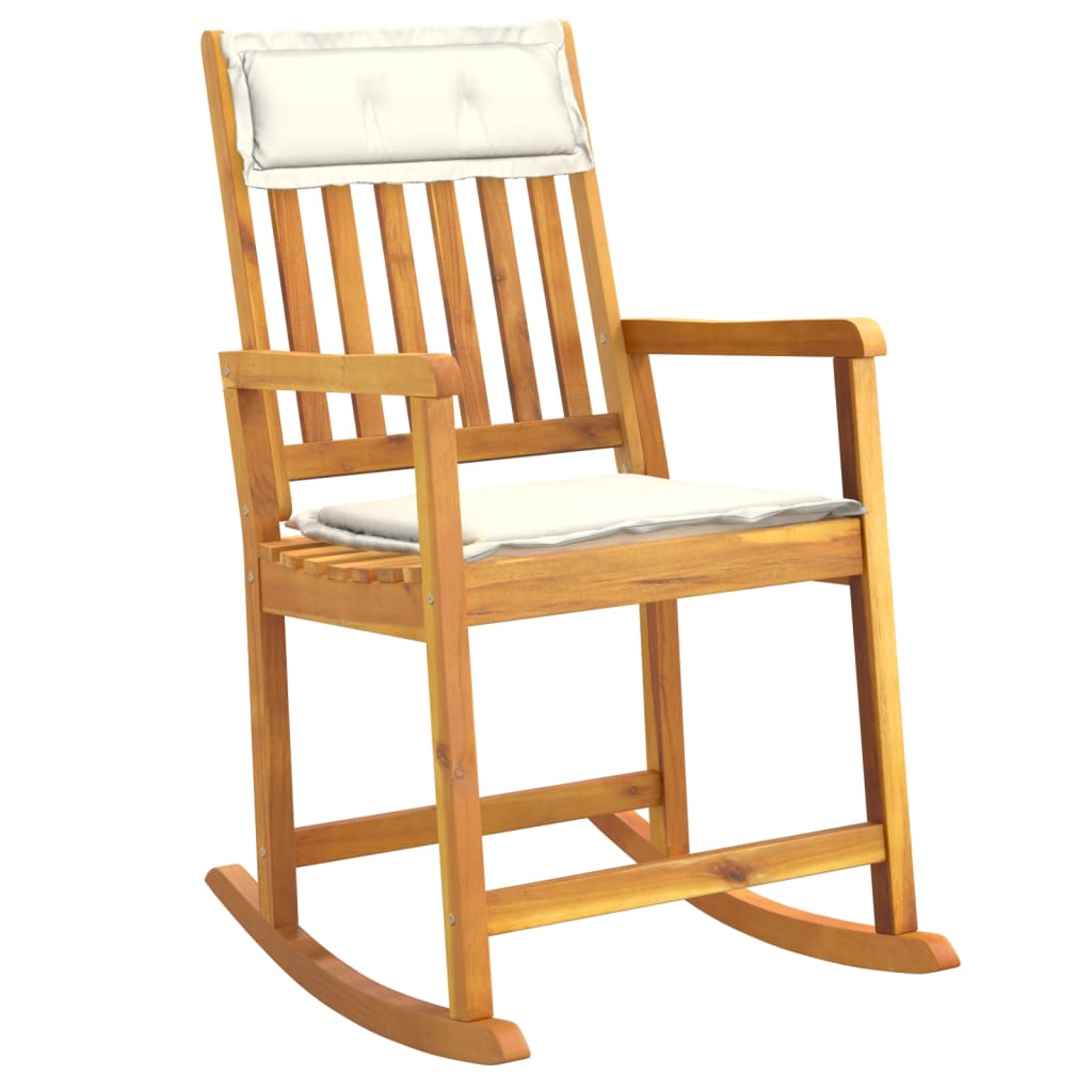 Acacia Wood Rocking Chair with Cushions | Melbourne Home & Living