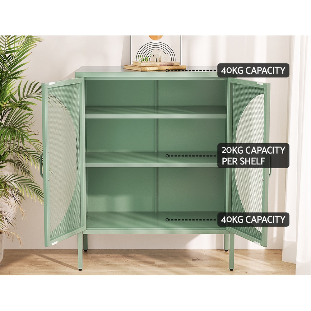 Green Metal Locker Sideboard with Storage | Melbourne Home & Living