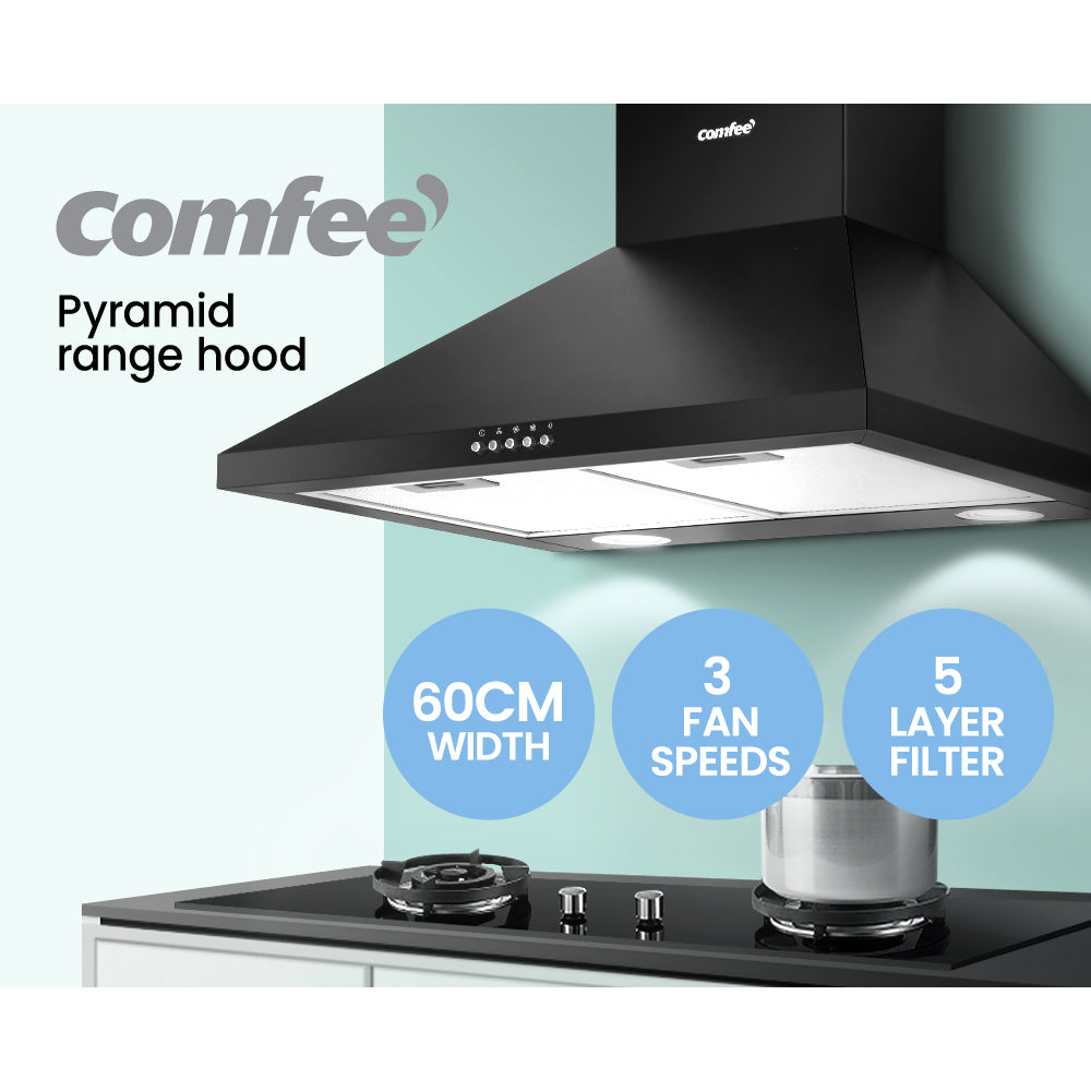 Comfee Rangehood 60cm Range Hood Home Kitchen Wall Mount Canopy LED li