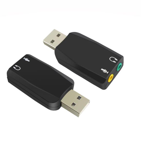 USB Audio Adaptor with 3.5mm Headphone and Microphone Jack - Convert 3