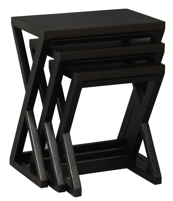 Manhattan Nest Of Tables - Set Of 3 (Chocolate)