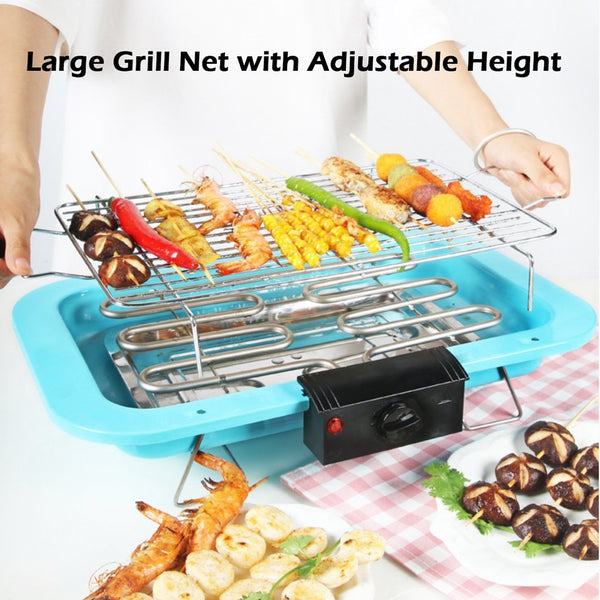 Portable Electric Bbq Grill Teppanyaki Smokeless Barbeque Pan Hot Plate ...
