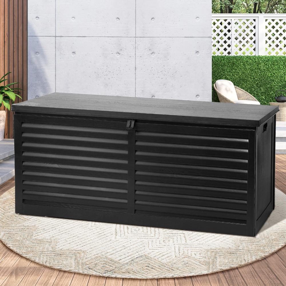 390L Outdoor Storage Box Lockable Cabinet Container Garden DeckToy She