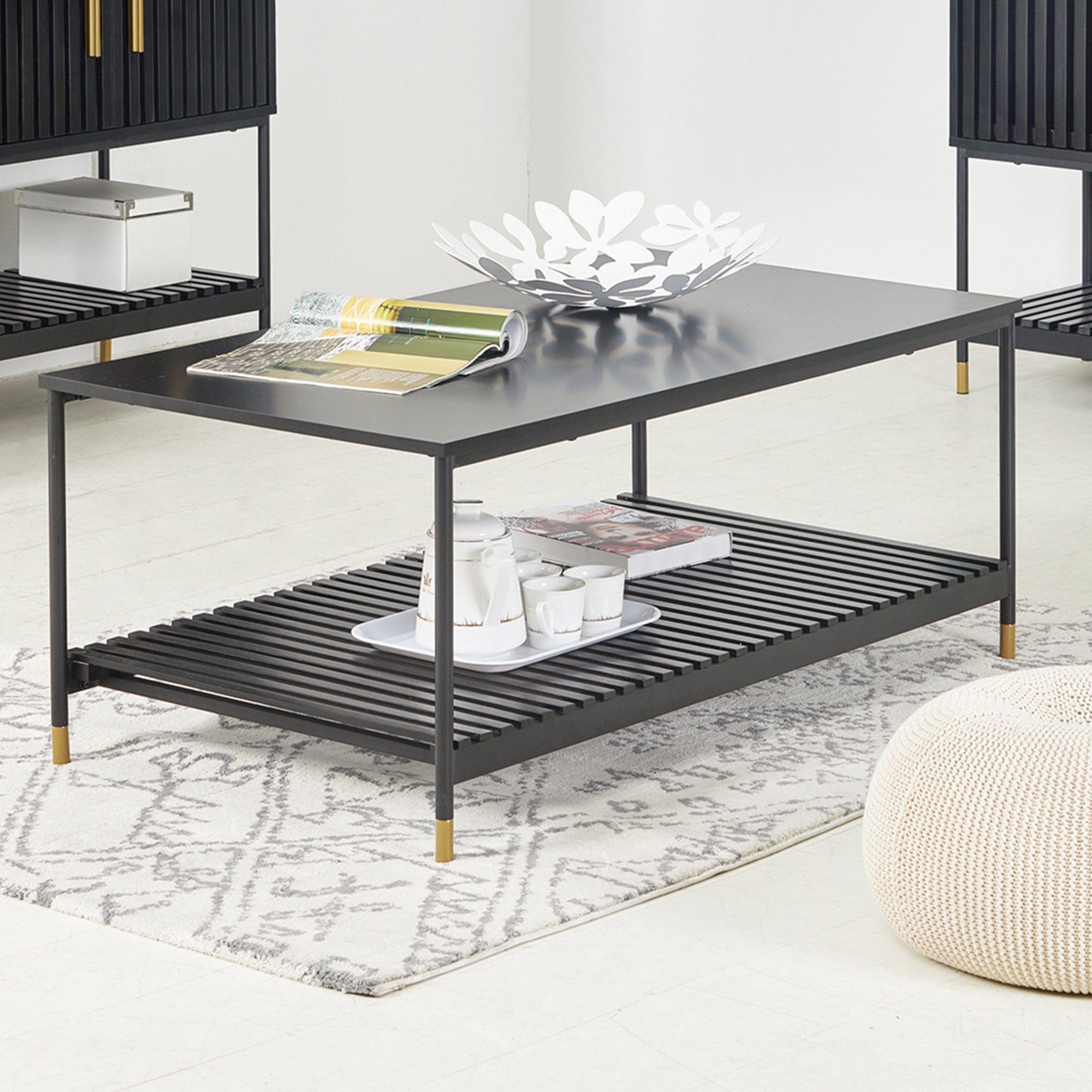 Alcona Coffee Table In Matte Black