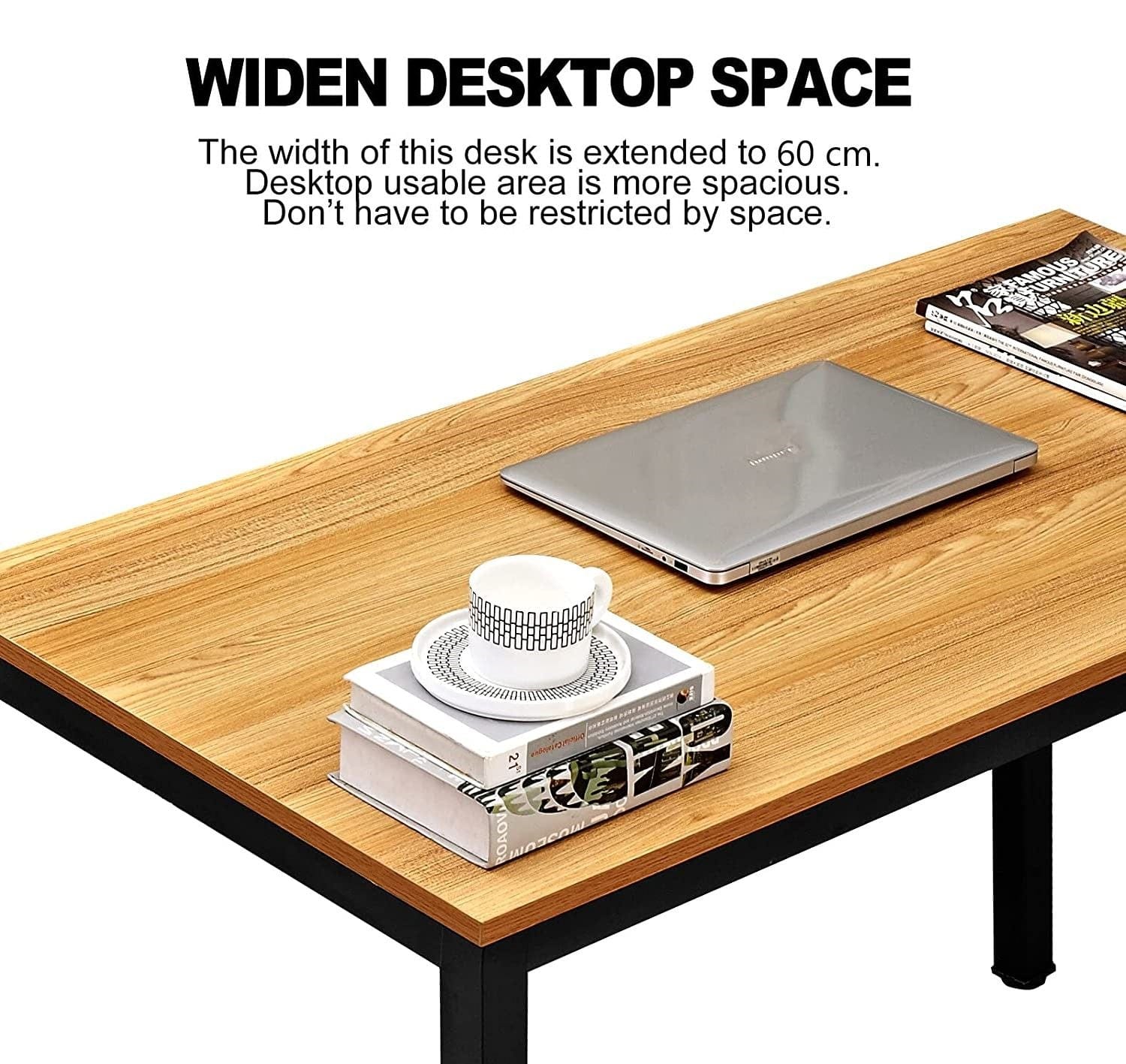 Sturdy and Heavy Duty Foldable Office Computer Desk (Teak, 100cm ...